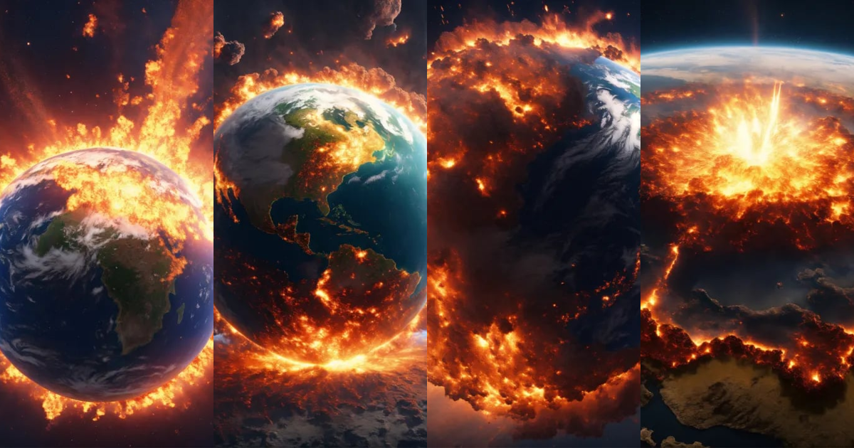 Lexica - Earth exploding, 8k