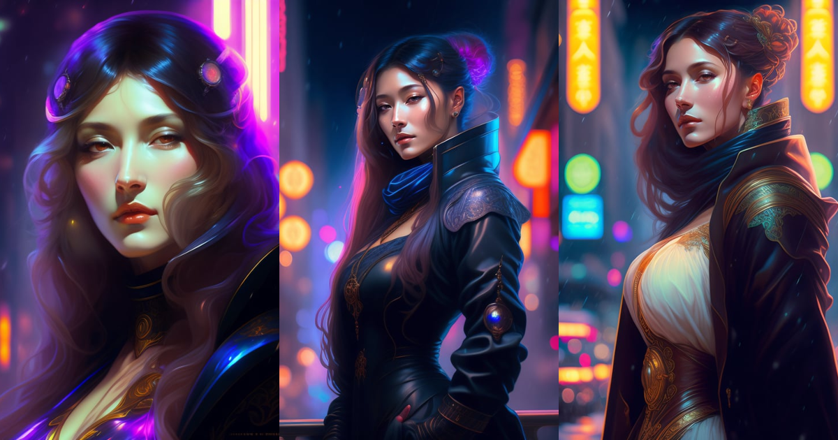 Lexica - Portrait futuristic talented cyberpunk female Alchemist, in ...