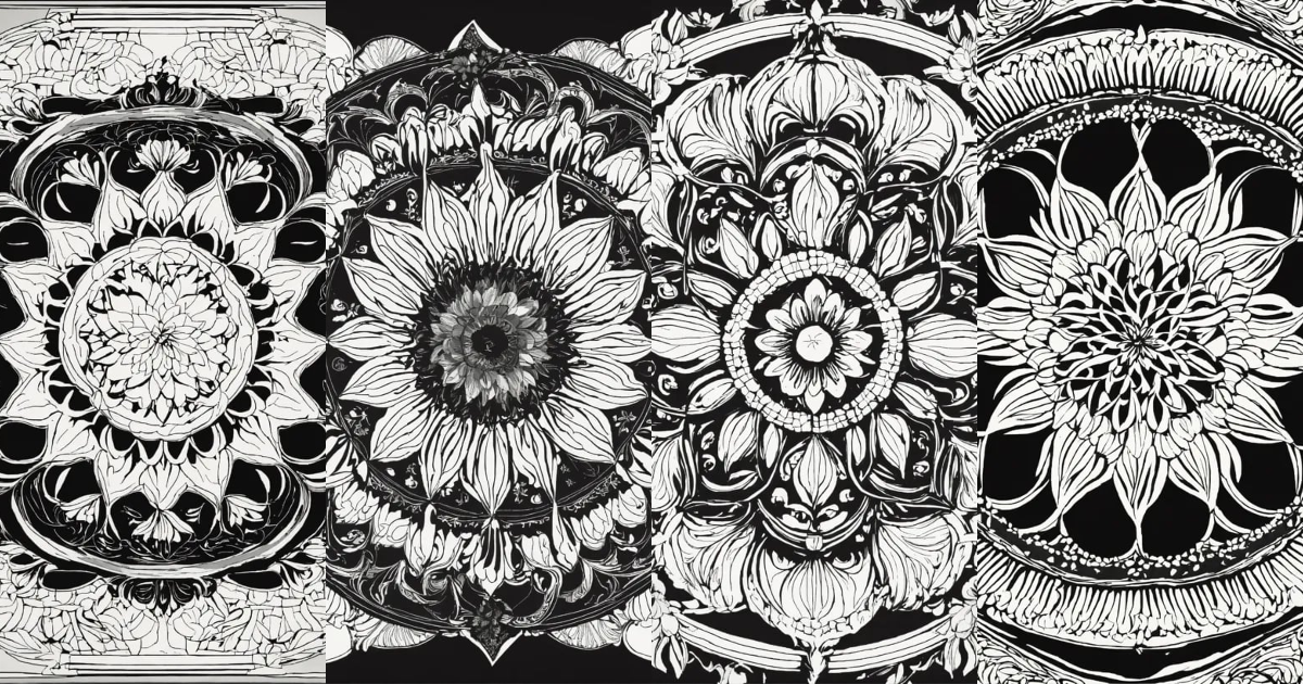 Lexica - Symmetry, solitude, pattern, black and white, white background ...