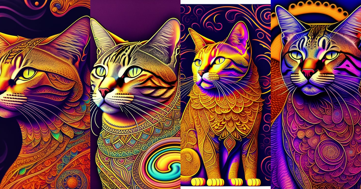 Lexica - A minimalist drawing of cat hyperdetailed intricately detailed ...