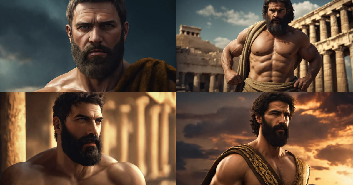Lexica - Strong man, ancient greek, realistic,8k, taboo gesture ...