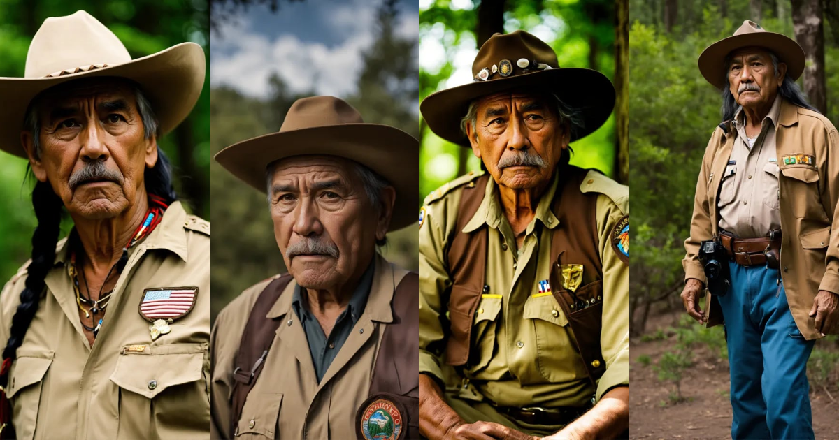 Lexica - Scared unique expressive old park ranger cherokee native ...