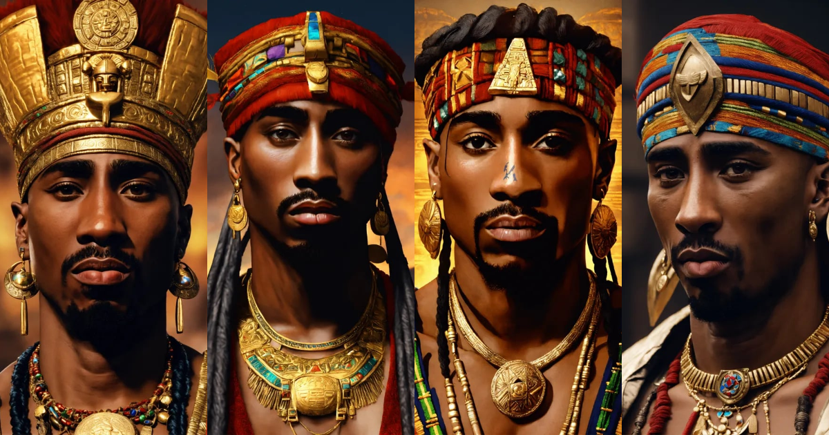 Lexica - Tupac Shakur as a Powerful Ancient Inca King. 8k unreal render ...