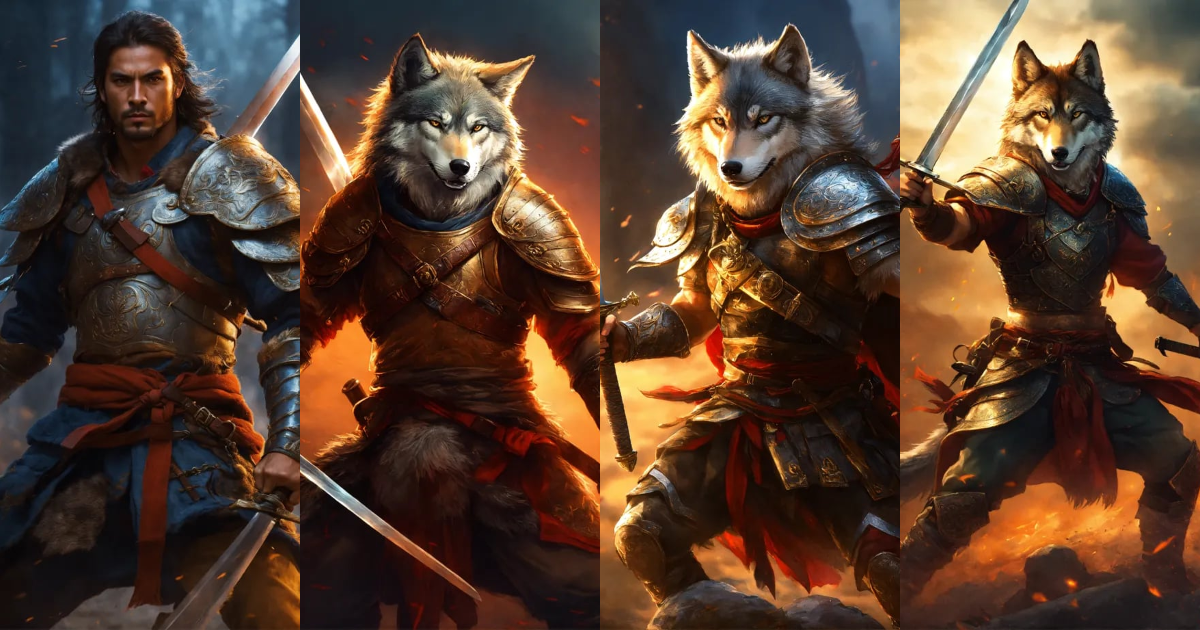 Lexica - A highly realistic warrior with the characteristics of a wolf ...