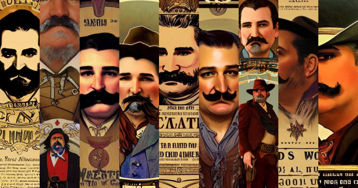 Lexica - A detailed portrait most wanted poster ted cruz dressed like ...