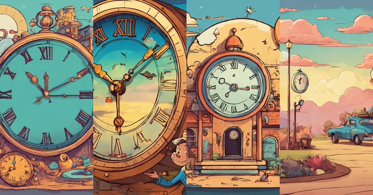 Lexica - Time which passe in cartoon style