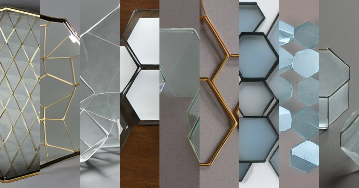 Lexica - Upright glass hexagon