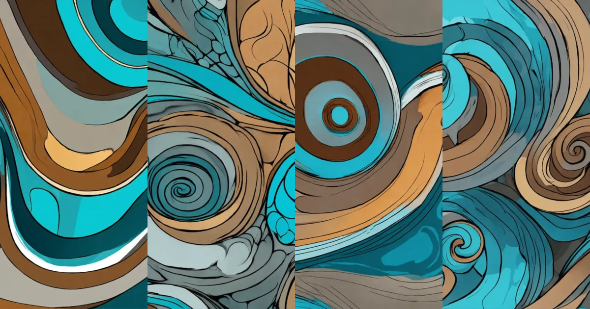 Lexica - Repeating pattern cartoon line drawings of swirls and ripples ...