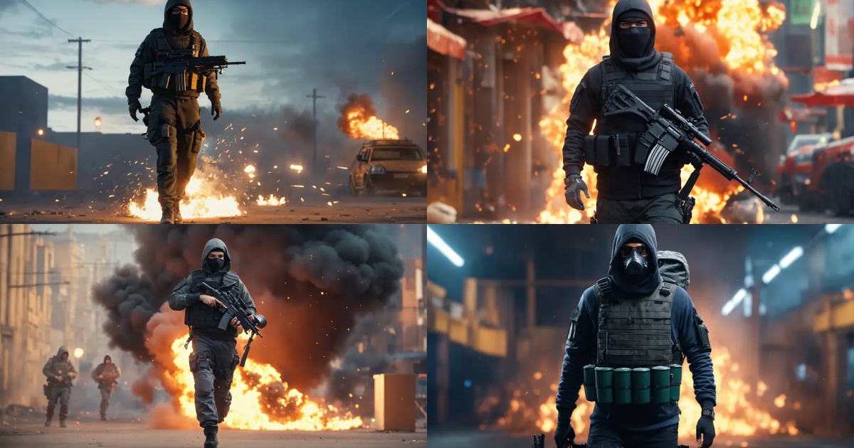 Lexica - Full length male terrorist READY for terrorist attack ...