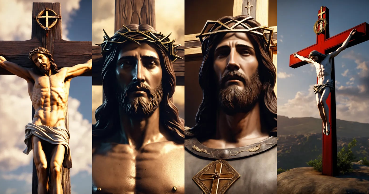 Lexica - Unreal Engine Catholic Portrait of Jesus Christ on the Cross ...