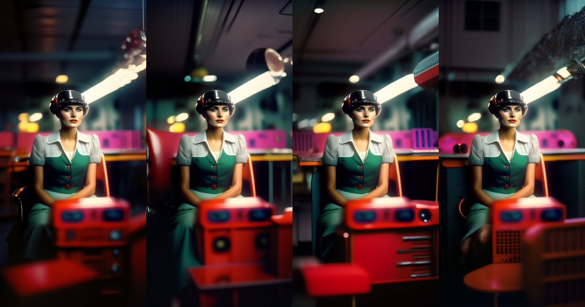 Lexica - A Soviet girl sitting in a chair in front of a colorful soviet ...