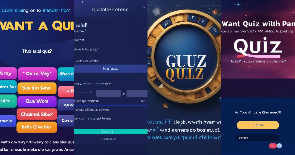 Lexica - Create an intro for my quiz channel, with a navy blue ...