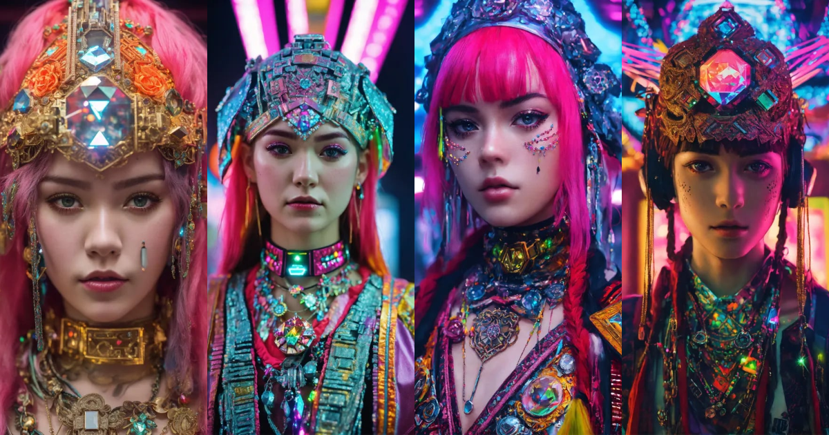 Lexica - I’m Photorealistic portrait of A diamond metal occult ...