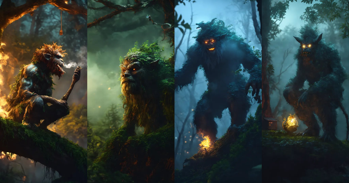 Lexica - Kapre philippines scary hairy humanoid monster smoking a ...