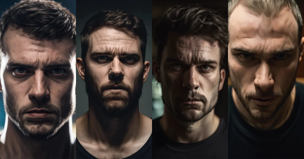 Lexica - A photograph of a white menacing 30-year-old man, with a ...