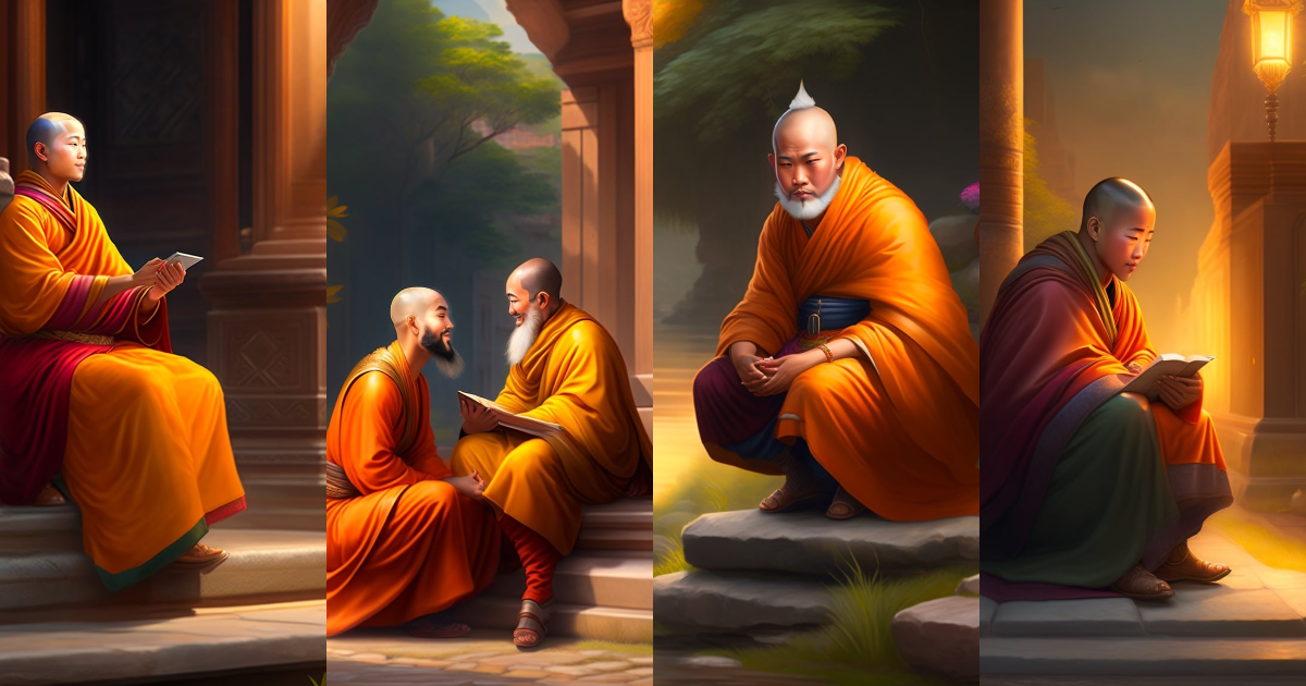 Lexica - The monk's assistant's visit: Illustrate the monk's assistant ...