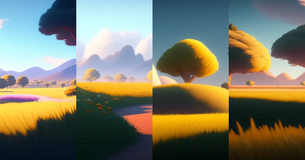 Lexica - Open fields landscape, studio ghibli, pixar and disney ...