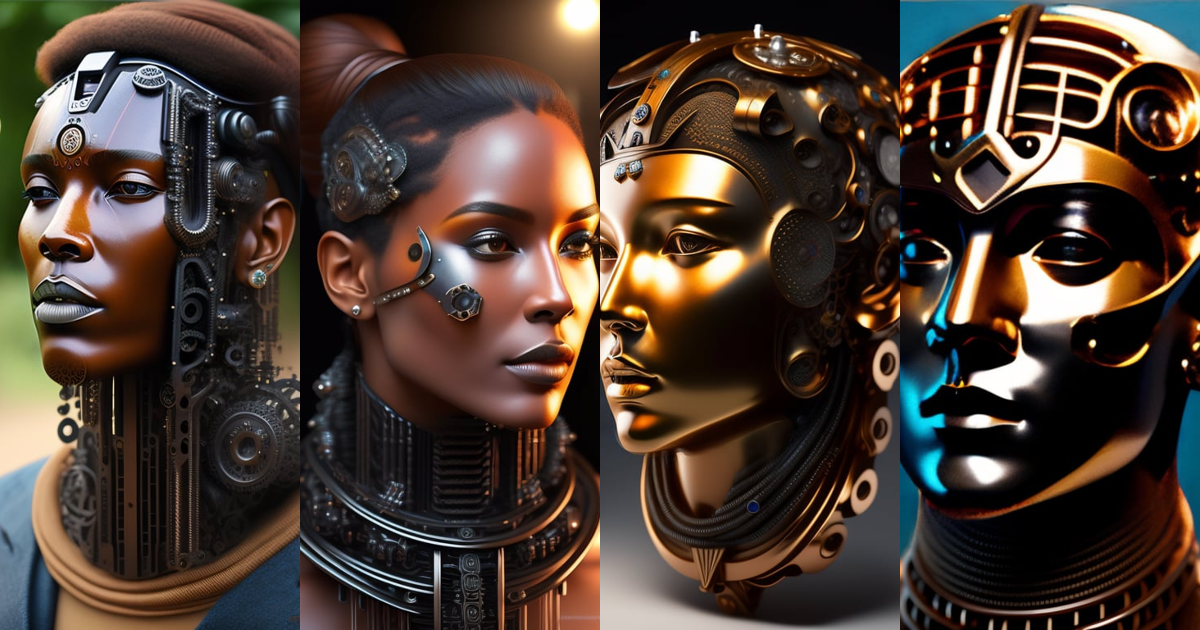 Lexica - Face made from mechanical parts