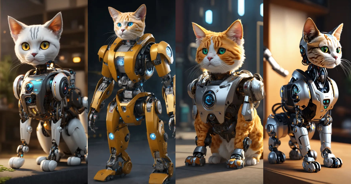 Lexica - Humanoid robot cat, highly detailed, concept art, ultra ...