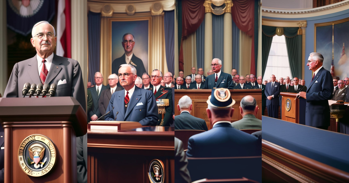 Lexica - In an iconic image, President Harry S. Truman is depicted ...