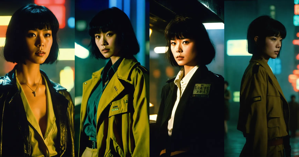 Lexica - Motoko Kusanagi in Blade Runner 1982, neo noir, cyberpunk ...