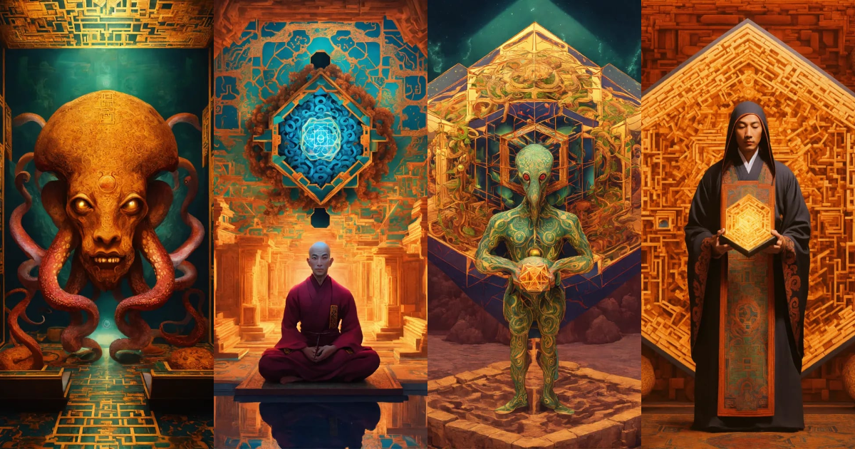 Lexica - Taoist monk octopus tesseract body fractal three point ...