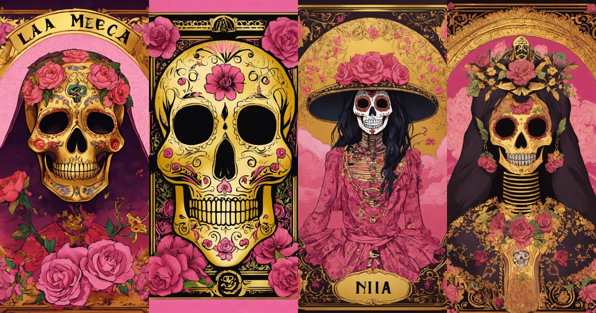 Lexica - The calaca based on the card "la muerte" of the mexican ...