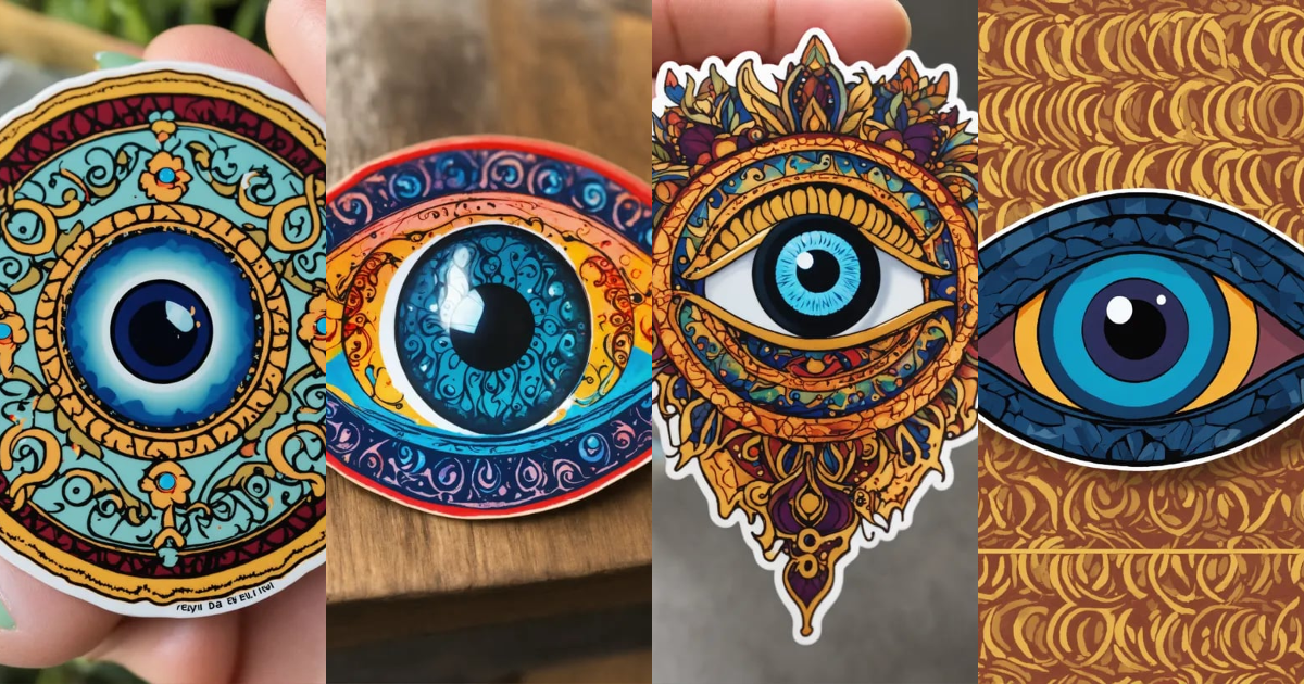 Lexica - Evil eye sticker design
