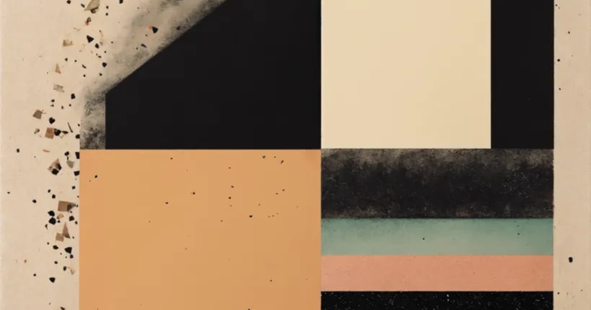 Lexica - Album cover, Fragments, riso design, texture, pastels cream black,