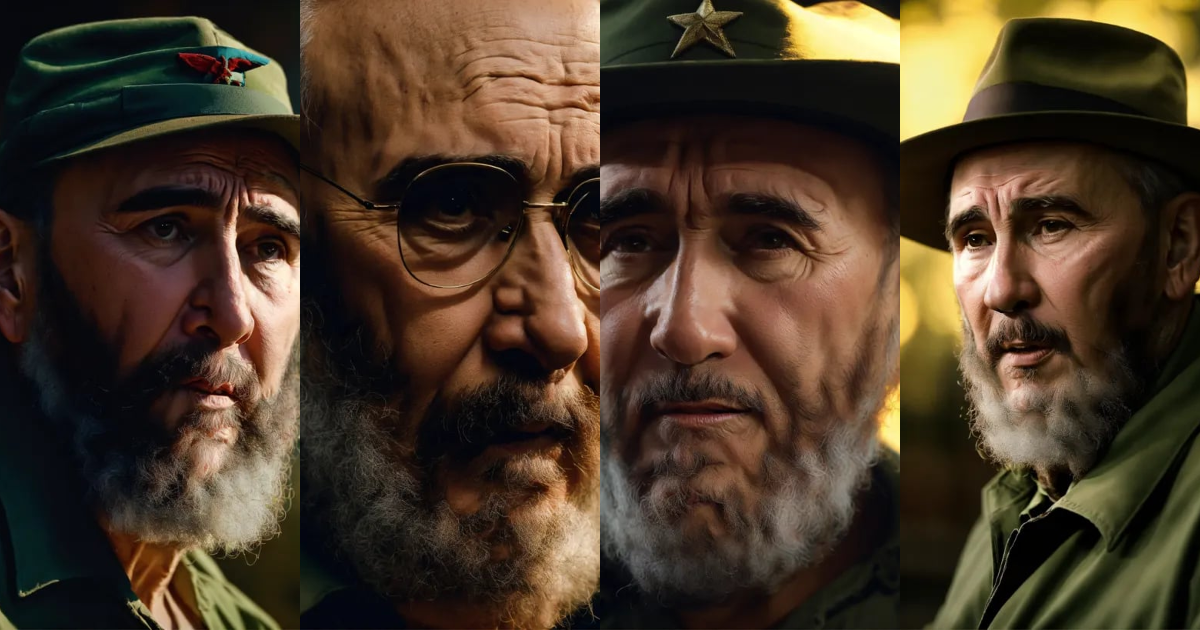 Lexica - Cara de Fidel Castro, mirando a la cámara, gesto serio ...