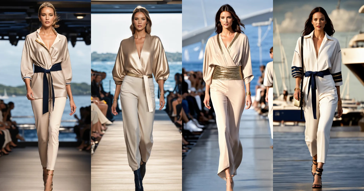 Lexica - 3d realistic photo of female sailor walking runway during ...