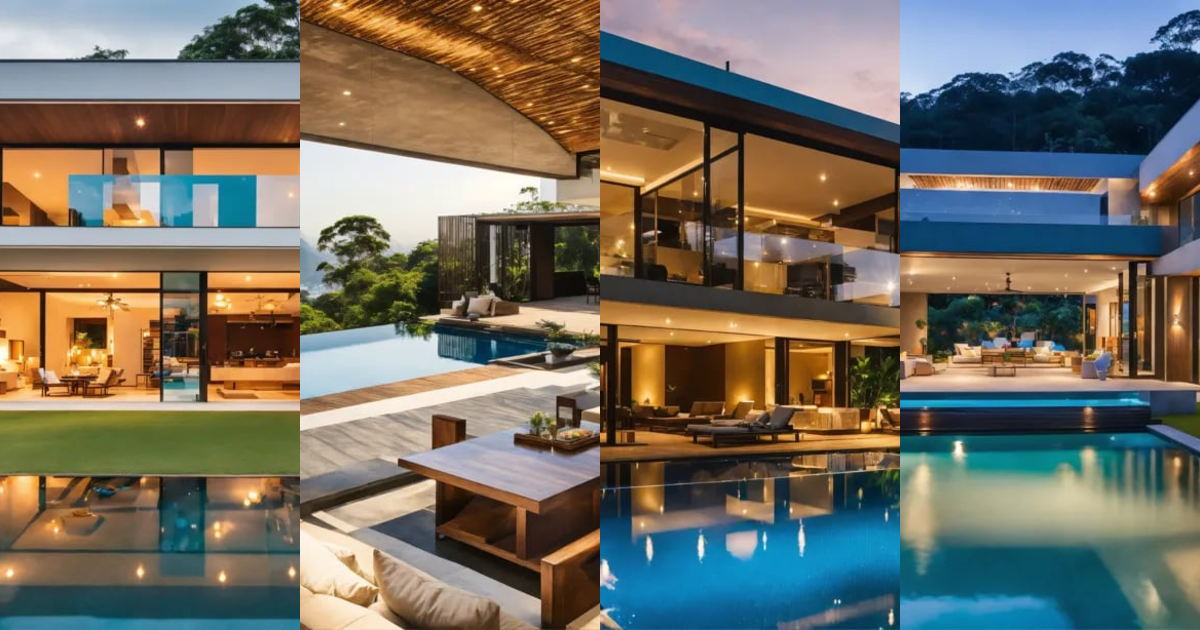 Lexica - A modern and beautiful mansion with a beautiful pool area ...