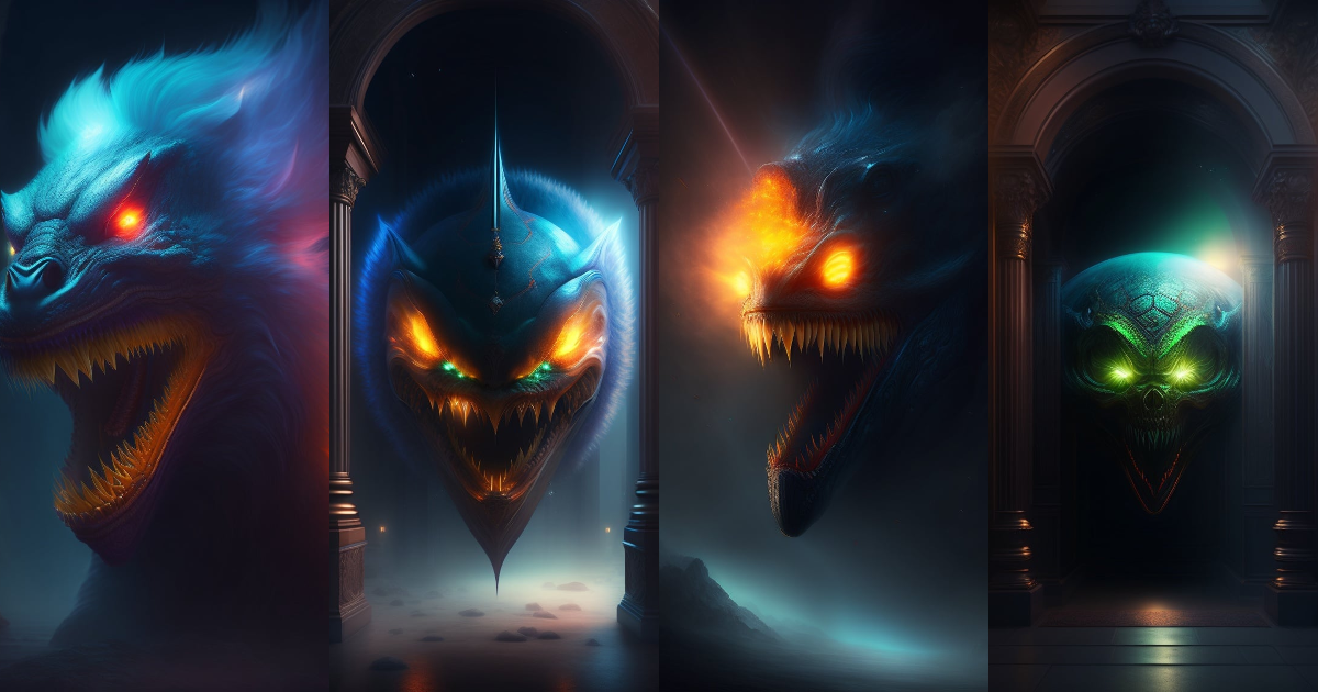 Lexica - Monster inside a liminal space of nightmares, dynamic lighting ...