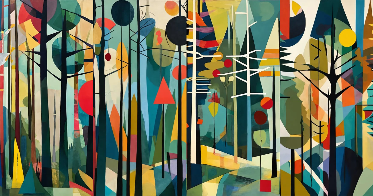 Lexica - An abstract representation of a tranquil forest3, with ...
