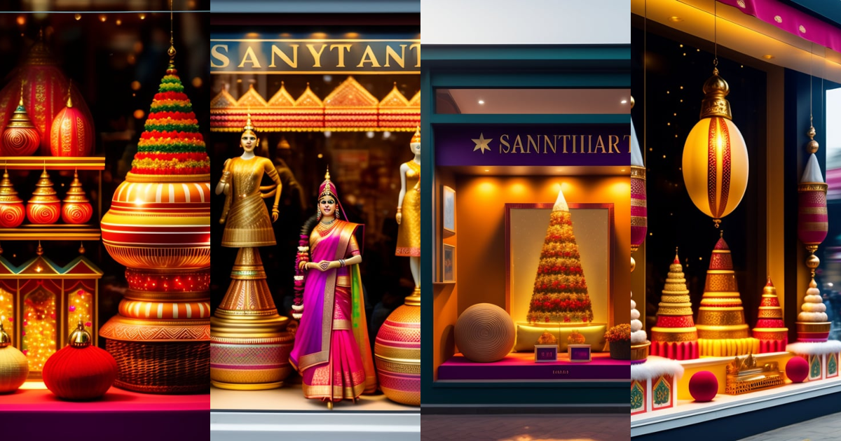 Lexica - Retail window display, Sankranti, new year