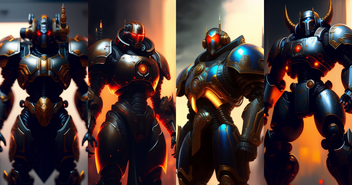 Lexica - Male Cyborg, warhammer 40k, full body shot, Horror, Facial ...