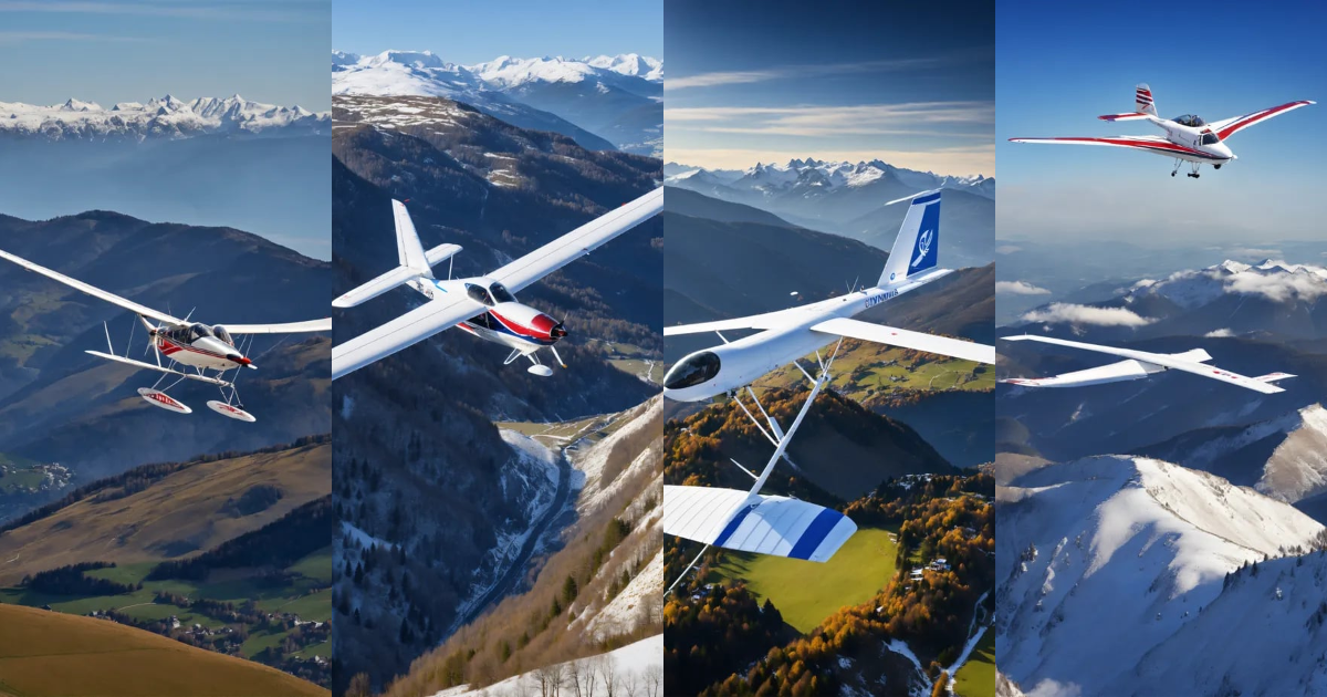 Lexica - A realistic picture of a glider duodiscus over the montains ...