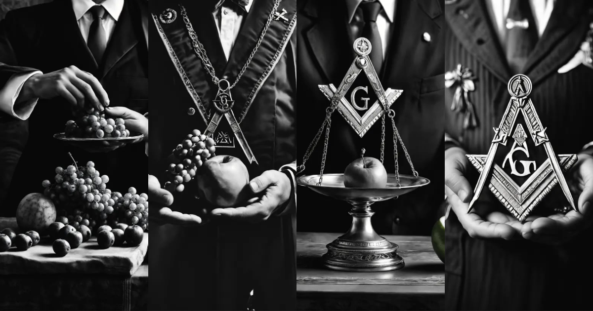 Lexica - Freemason HOLDING FRUIT IN HIS HAND (photo realism STYLE ...