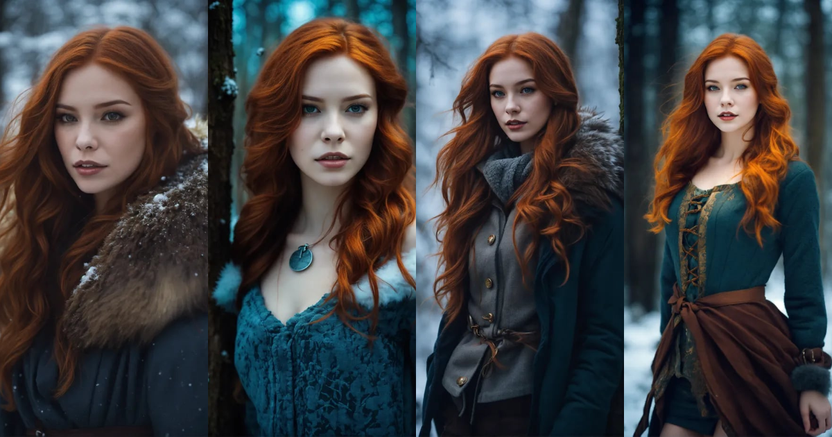 Lexica - Ginger hair, young woman, full body, werewolf, fantasy, omega ...