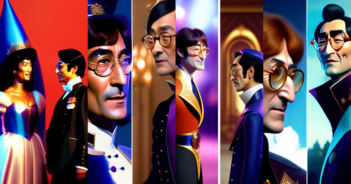 Lexica - John lennon as prince charming and joko ono as an evil witch ...
