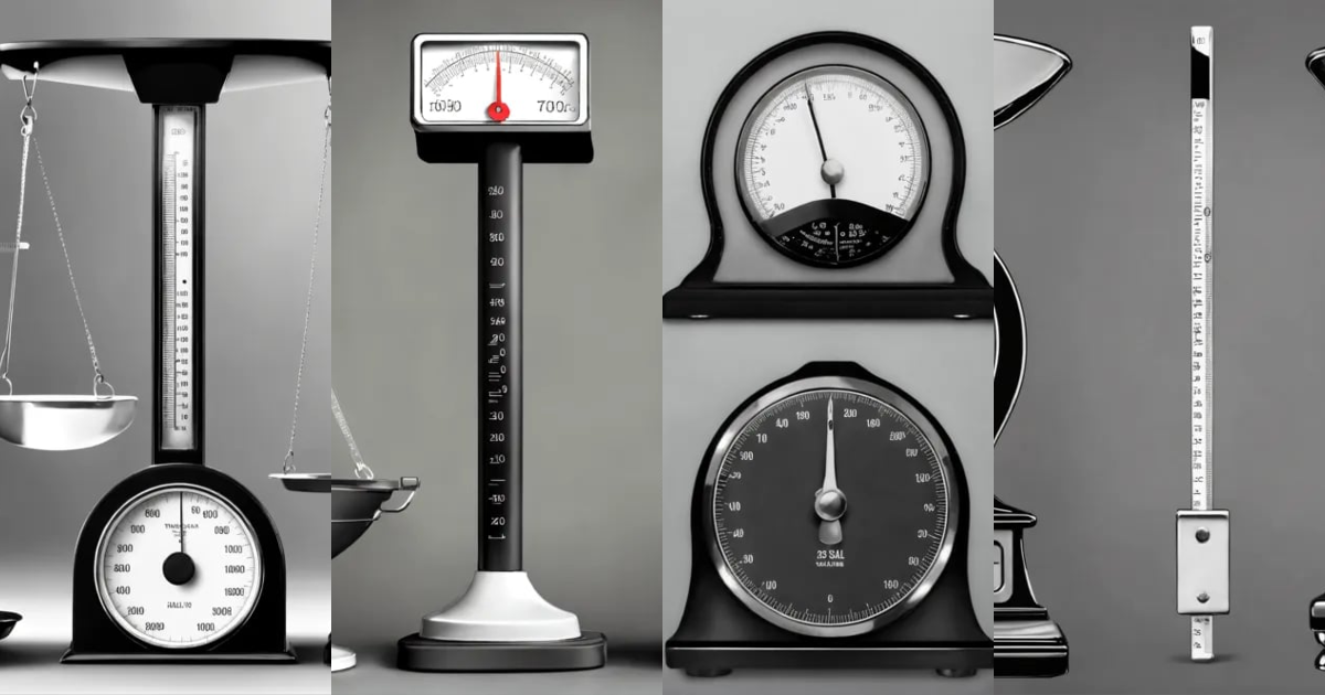 Lexica - Set of traditional measuring scales, half blak, half white, in ...