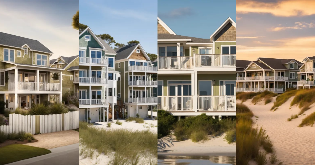 Lexica - Beach houses complex/community, 2 stories, with balconys ...