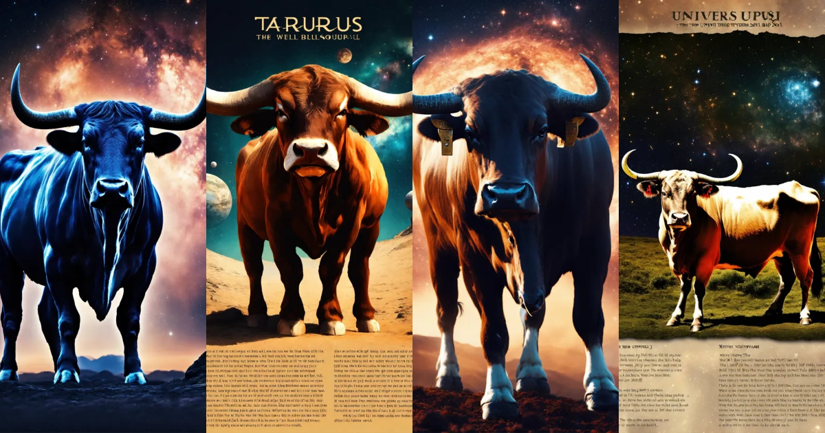 Lexica - Universe background with Taurus the bull image April 20 May 20 ...