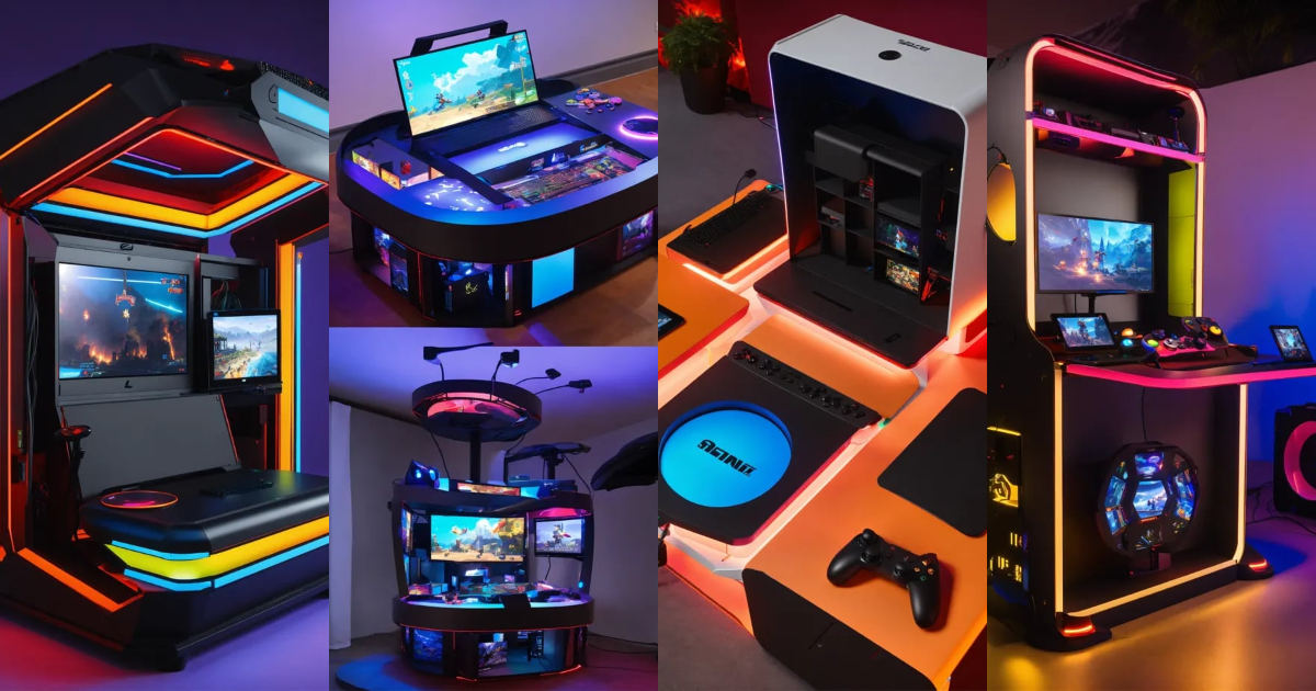 Lexica - A portable 360 modular gaming station designed with lighting ...