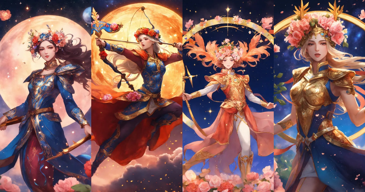 Lexica - The star sign of Sagittarius personified as a person, action ...