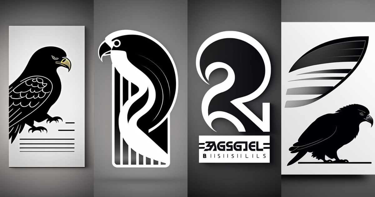 Lexica - Minimal eagle business logo, black and white, logo design ...