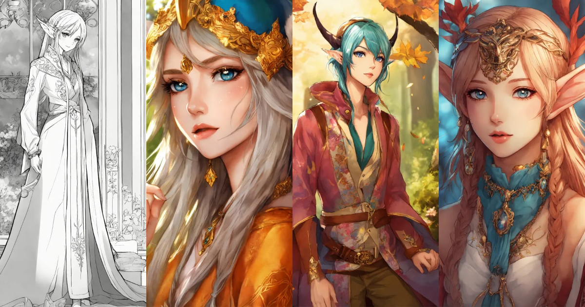 Lexica - Une elfe en style manga