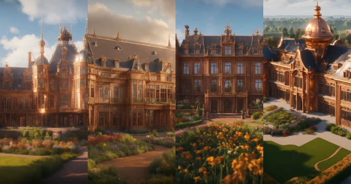 Lexica - Full image of a massive copper palace, dutch architecture, on ...