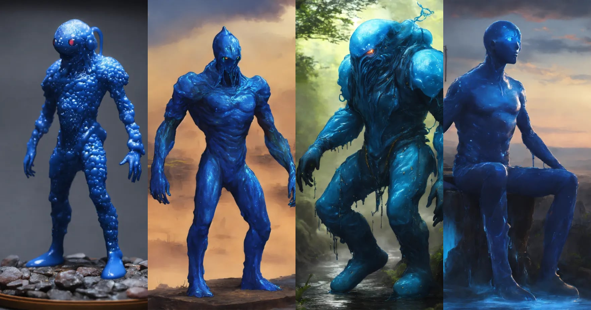 Lexica - Blue slime humanoid