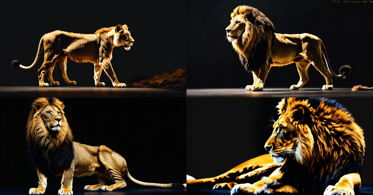 Lexica - A female lion , 16K resolution. Side pose standing, looking at ...